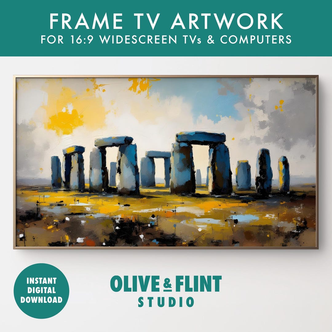 Stonehenge Frame TV Art | Stonehenge Samsung Frame Picture | Abstract ...