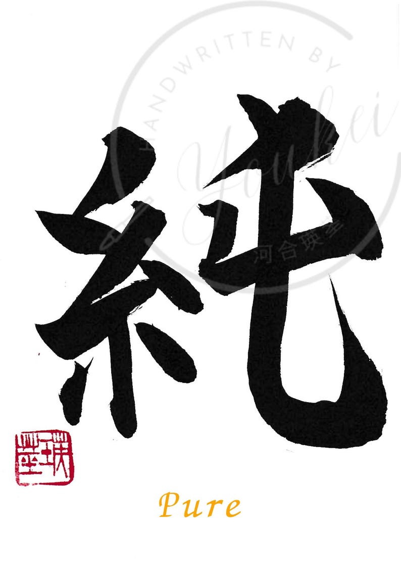 Handwritten Japanese Calligraphy Work. Wall Art. Wall Decor. Transform ...