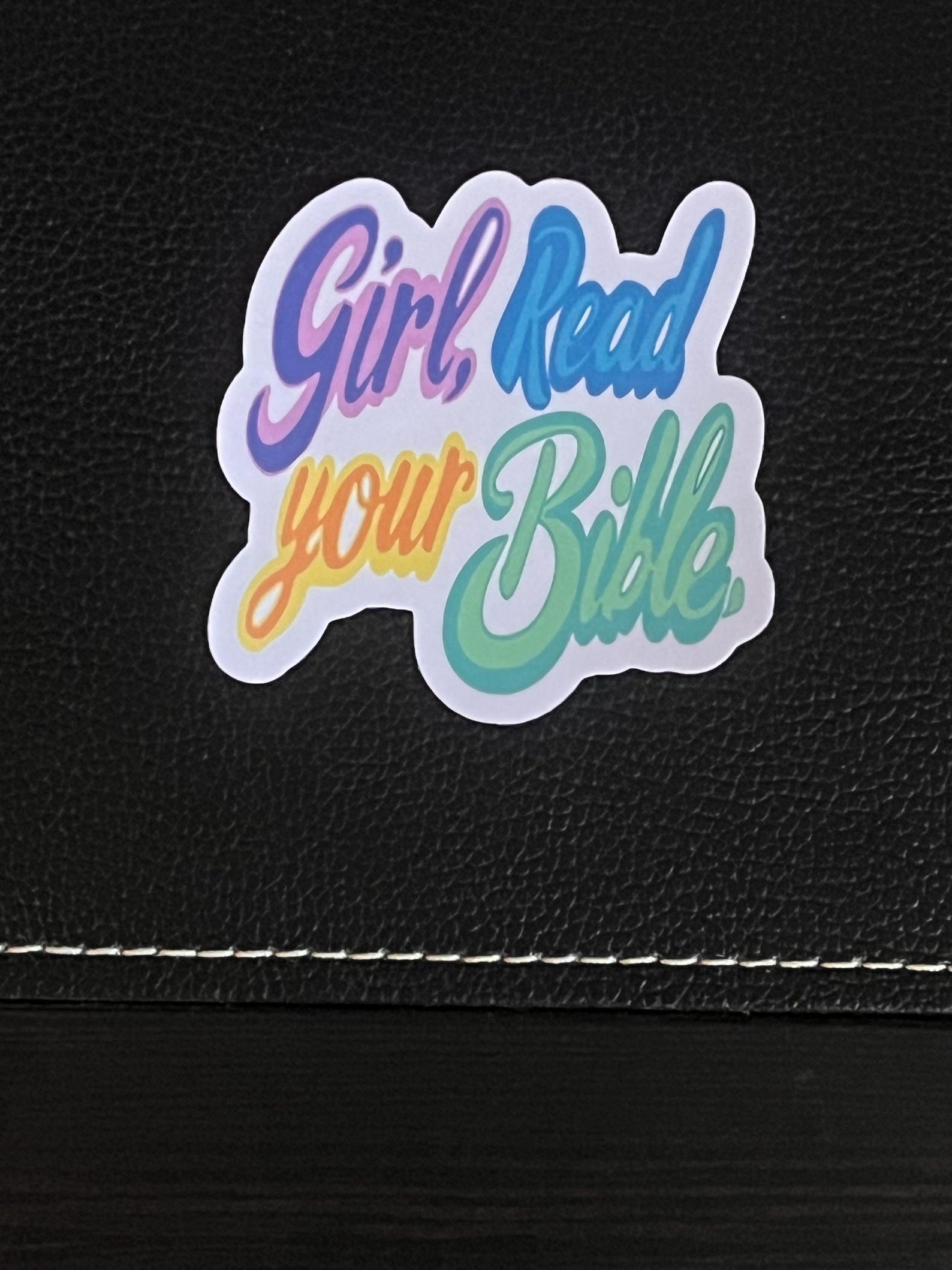Girl Read Your Bible, Inspirational Kiss-cut Sticker, Christian Faith ...