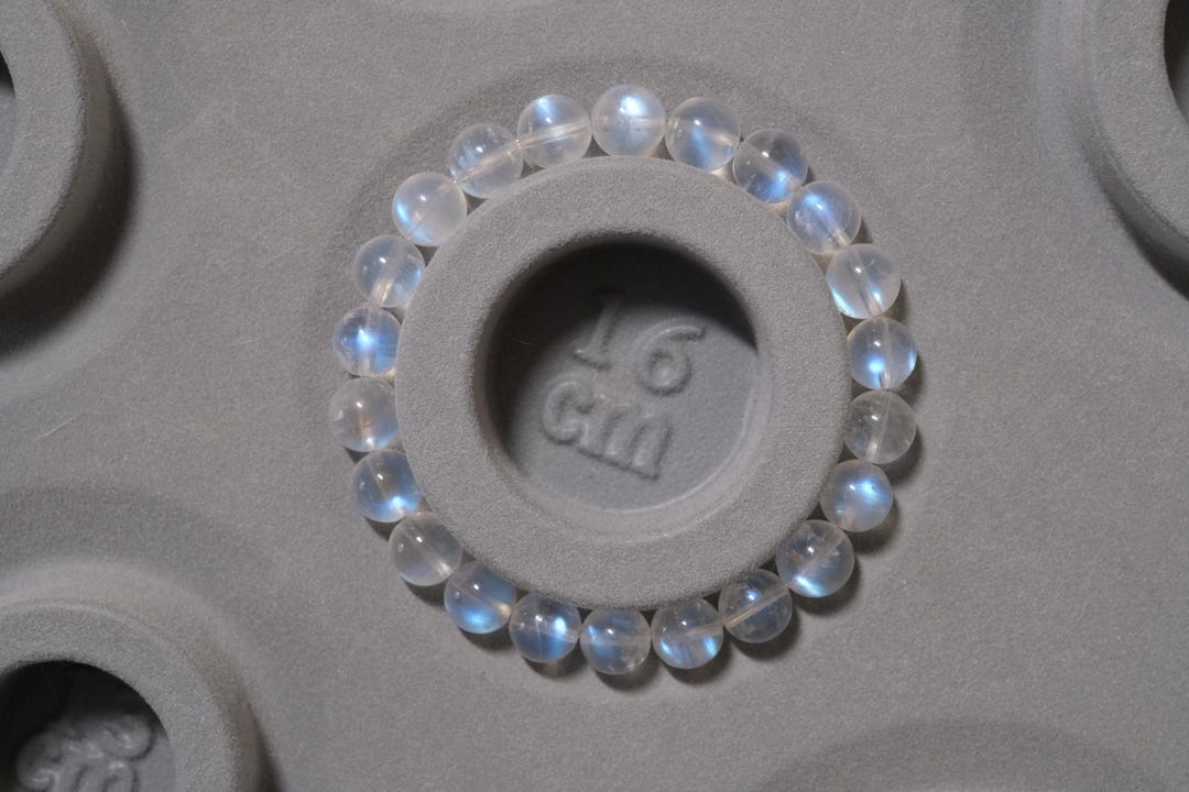 Blue Flash Moonstone Bracelet | Natural Crystal Healing Jewelry - Etsy