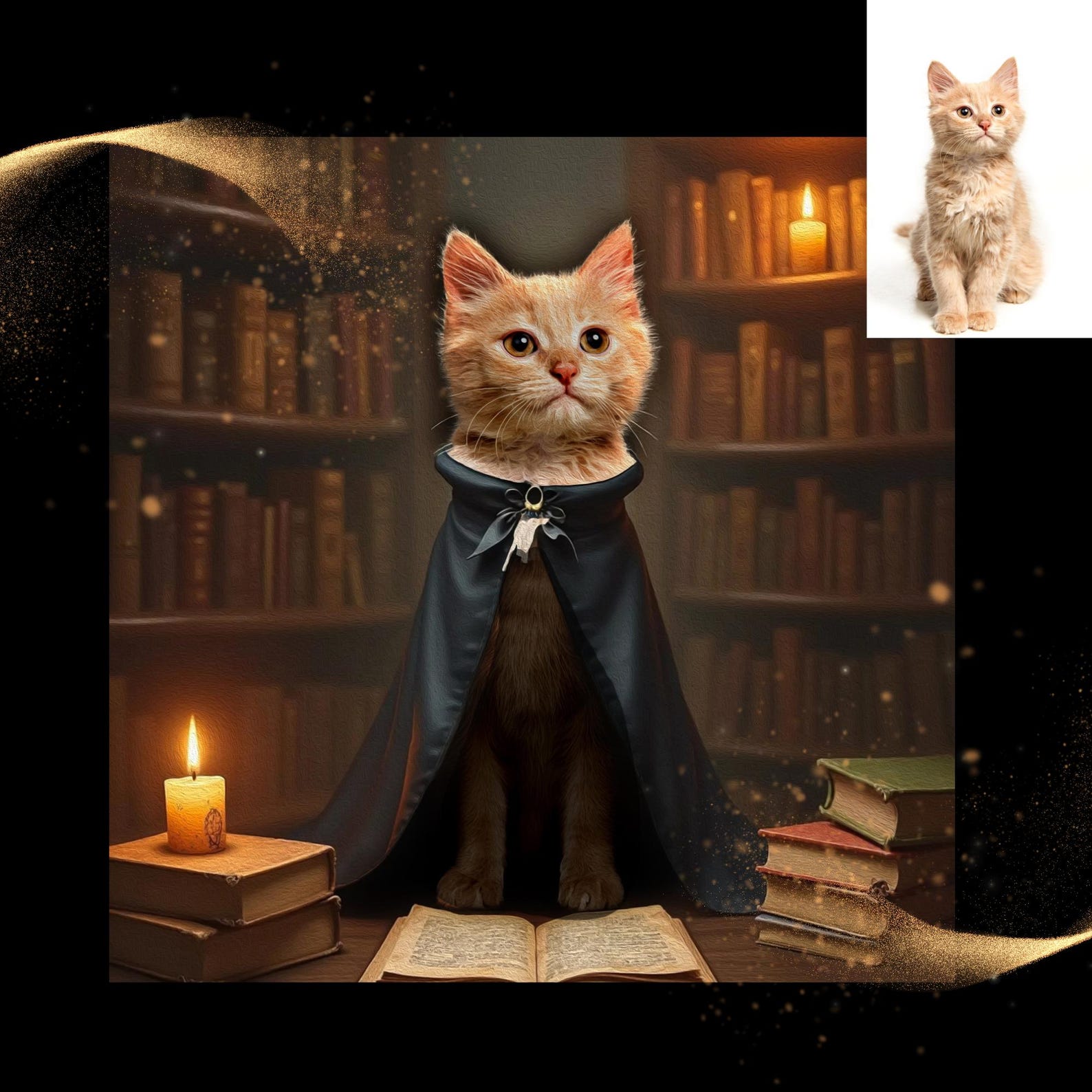 Mystical Pet Portrait | Custom Fantasy Animal Art | Enchanted ...