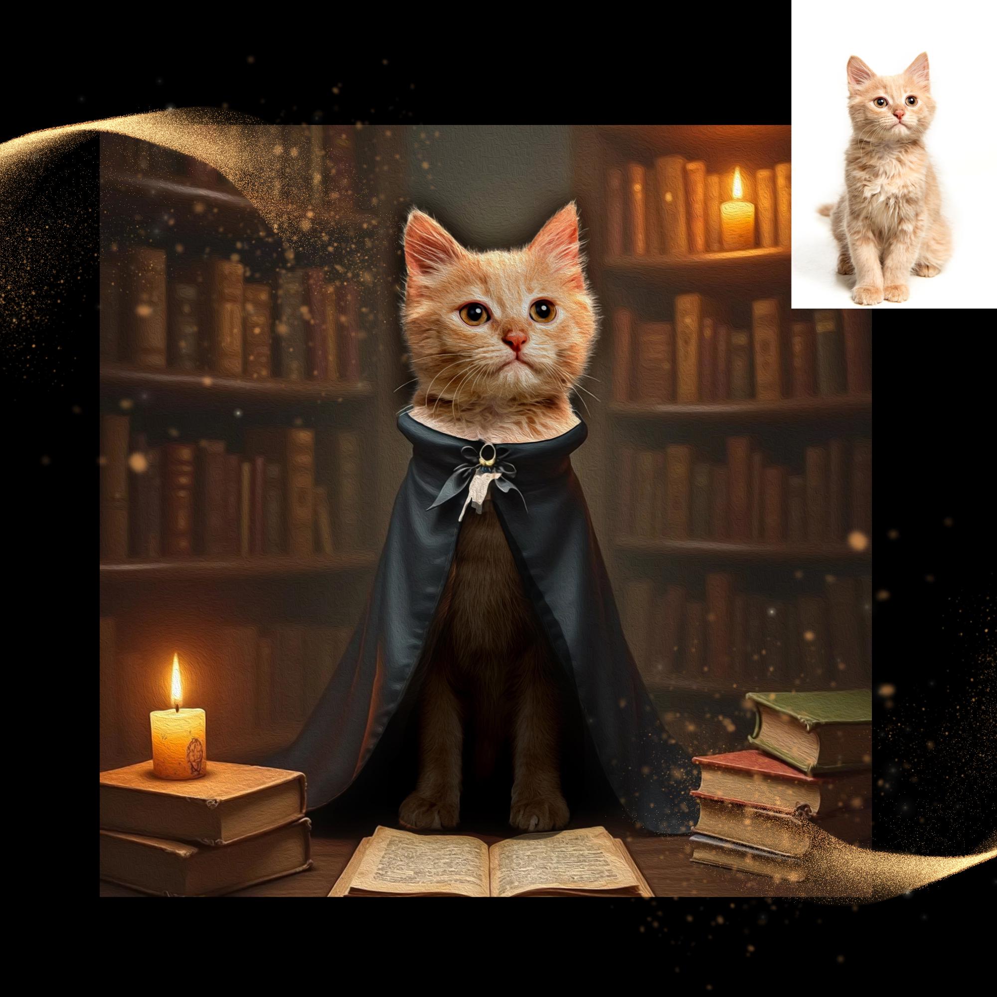 Mystical Pet Portrait | Custom Fantasy Animal Art | Enchanted ...
