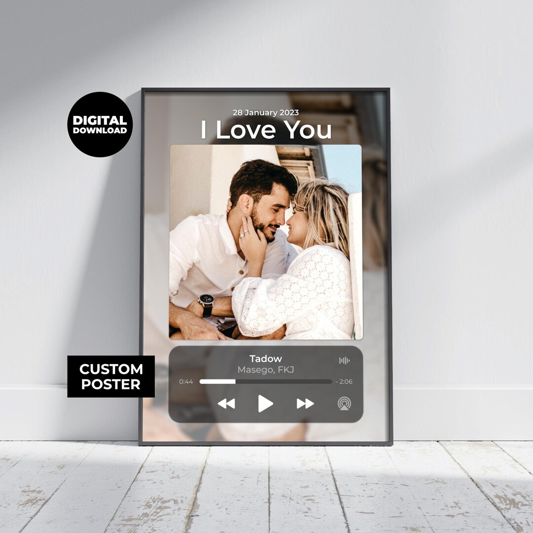 Custom Song Poster, Music Poster for Home Decor, Digital Download - Etsy