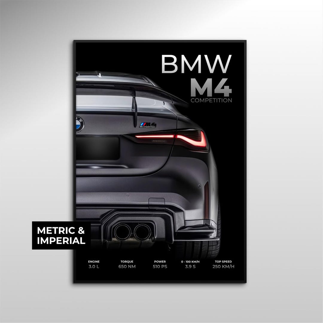 BMW M4 Poster, G82 BMW Poster, Digital Download, Car Poster, Super Car ...