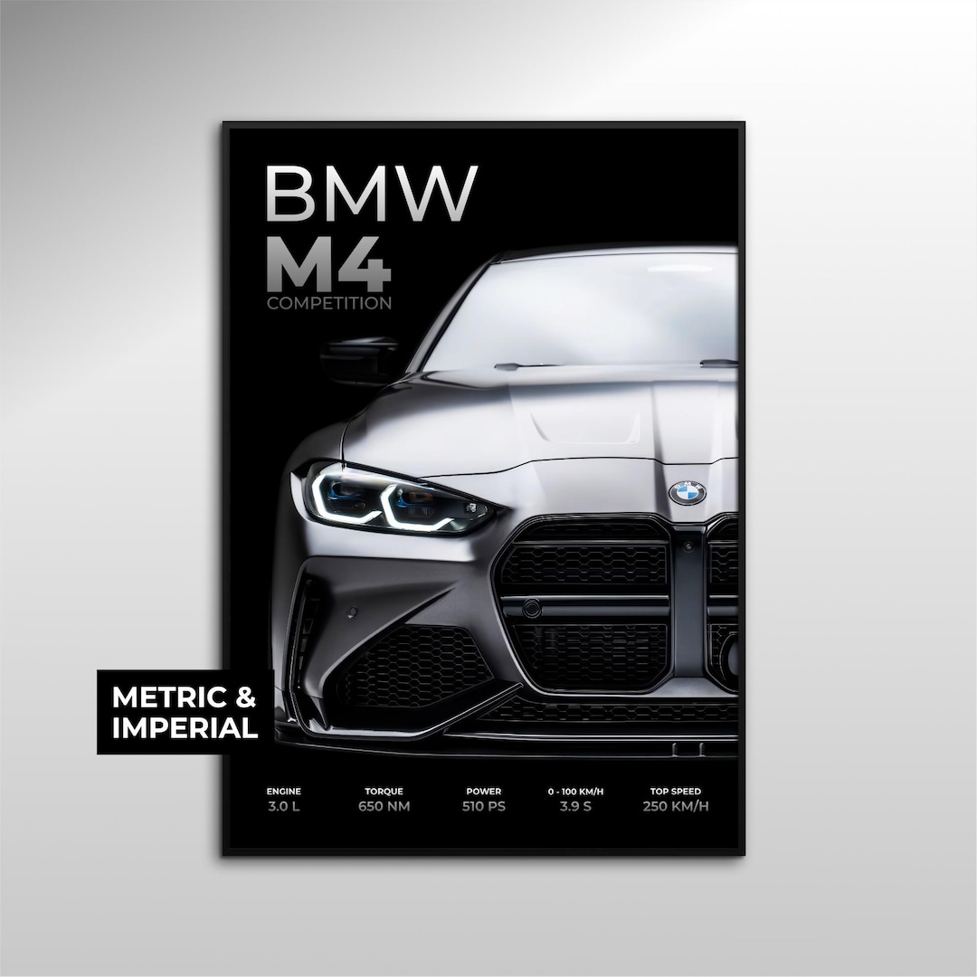 BMW M4 Competition G82 Poster Digital Download Car Wall Art Car Lover ...