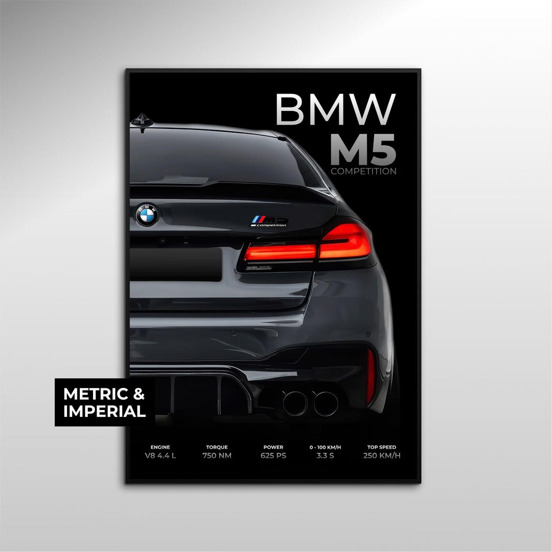 BMW M5 Competition Poster for Home Decor or the Perfect Gift for Any ...