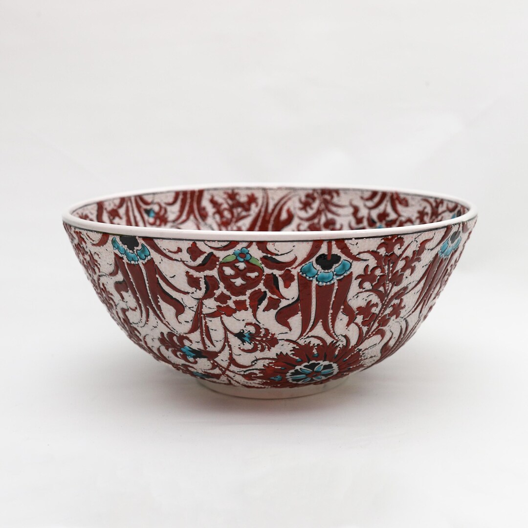 Ceramic Deep Bowl Turkish Tile Art - Seramik Derin Kase Türk Çini ...