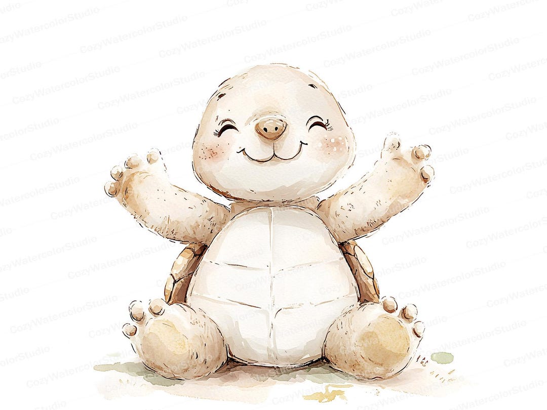 10 Smiling Turtle Clipart - Perfect for Kids Crafts, Nursery Decor ...