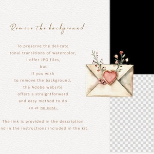 10 Watercolor Love Letter Clipart | Romantic Valentine’s Day Art ...