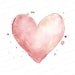 Watercolor Heart Clipart: Romantic Pink Art (instant Download) - Etsy