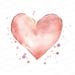 Watercolor Heart Clipart: Romantic Pink Art (instant Download) - Etsy
