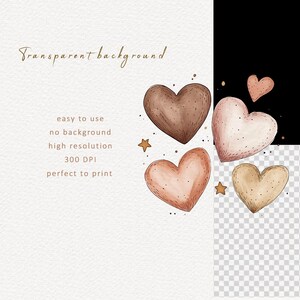 Watercolor Heart Clipart - 10 PNG JPG - Valentine’s Day Digital ...