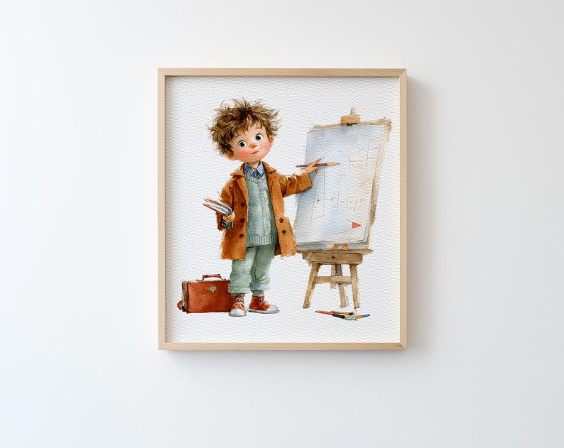 Watercolor Math Clipart: Kids, Teachers, Chalkboard Art (PNG Digital ...