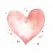 Watercolor Heart Clipart: Romantic Pink Art (instant Download) - Etsy