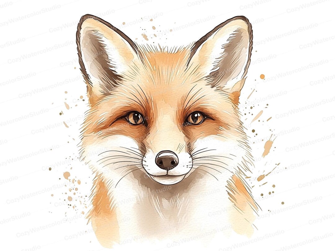 10 Watercolor Fox Clipart | Watercolor Forest Animal Illustration for ...