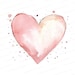 Watercolor Heart Clipart: Romantic Pink Art (instant Download) - Etsy