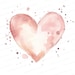Watercolor Heart Clipart: Romantic Pink Art (instant Download) - Etsy