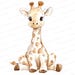 Baby Giraffe Watercolor Clipart | Cute Safari Animal PNG | Nursery Art ...