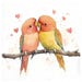 Watercolor Lovebirds Clipart | Cute Romantic Illustration | Digital Art ...