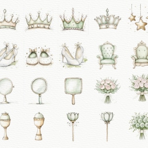 Fairy Tale Clipart - Princess and Prince PNG Set - Cute Castle ...