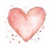 Watercolor Heart Clipart: Romantic Pink Art (instant Download) - Etsy