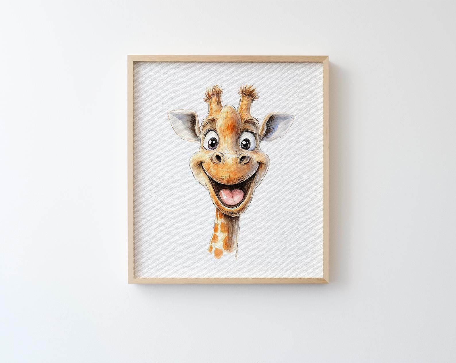 Funny Jungle Animal Clipart: Cartoon Safari Faces (PNG Digital Download ...