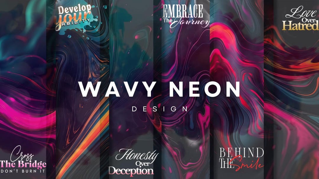 Wavy Neon Bookmarks | Neon Bookmarks Set | Book Lover Gift | Unique ...