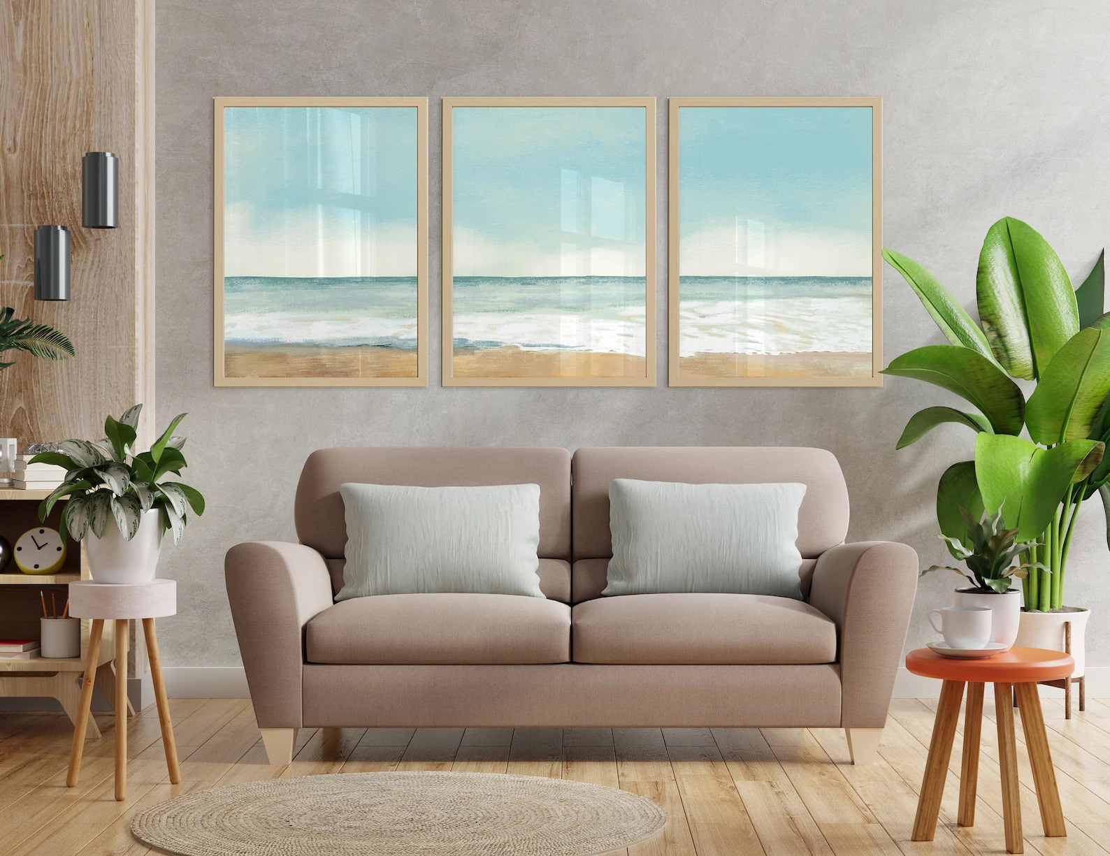 Watercolor Ocean Triptych Art Prints: Coastal Seascape Set (digital ...