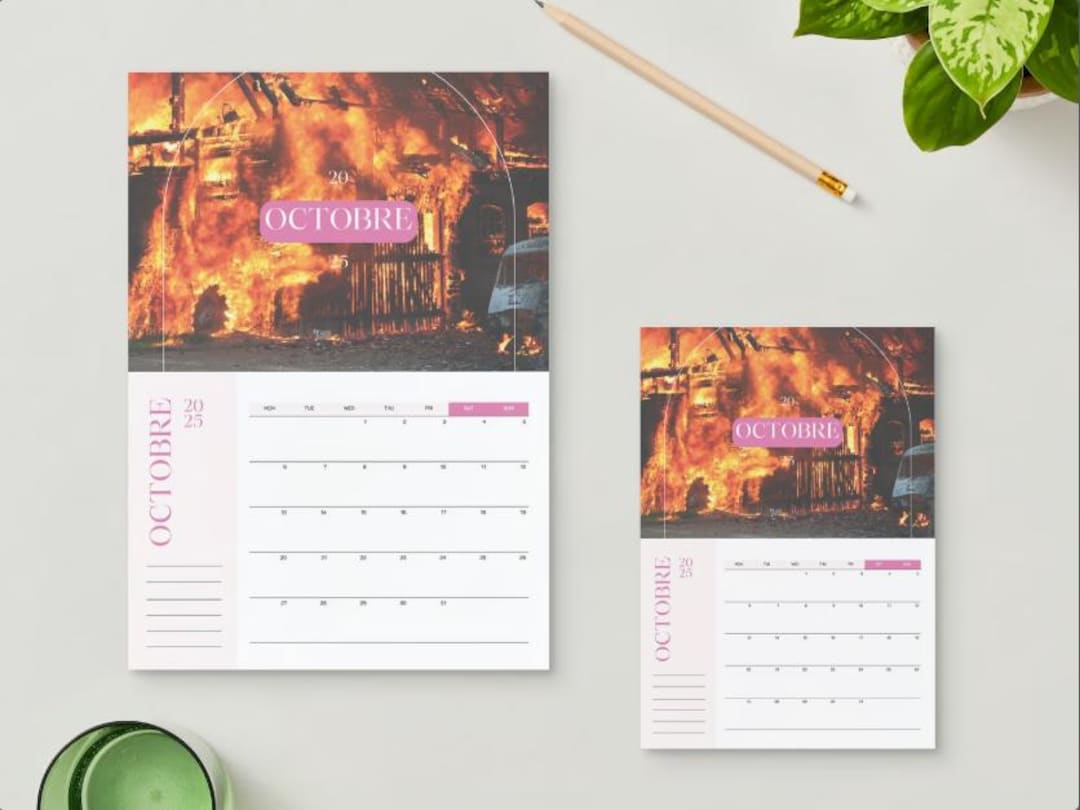 Firefighter 2025 Personalized Wall Calendar, Firefighter Printable ...