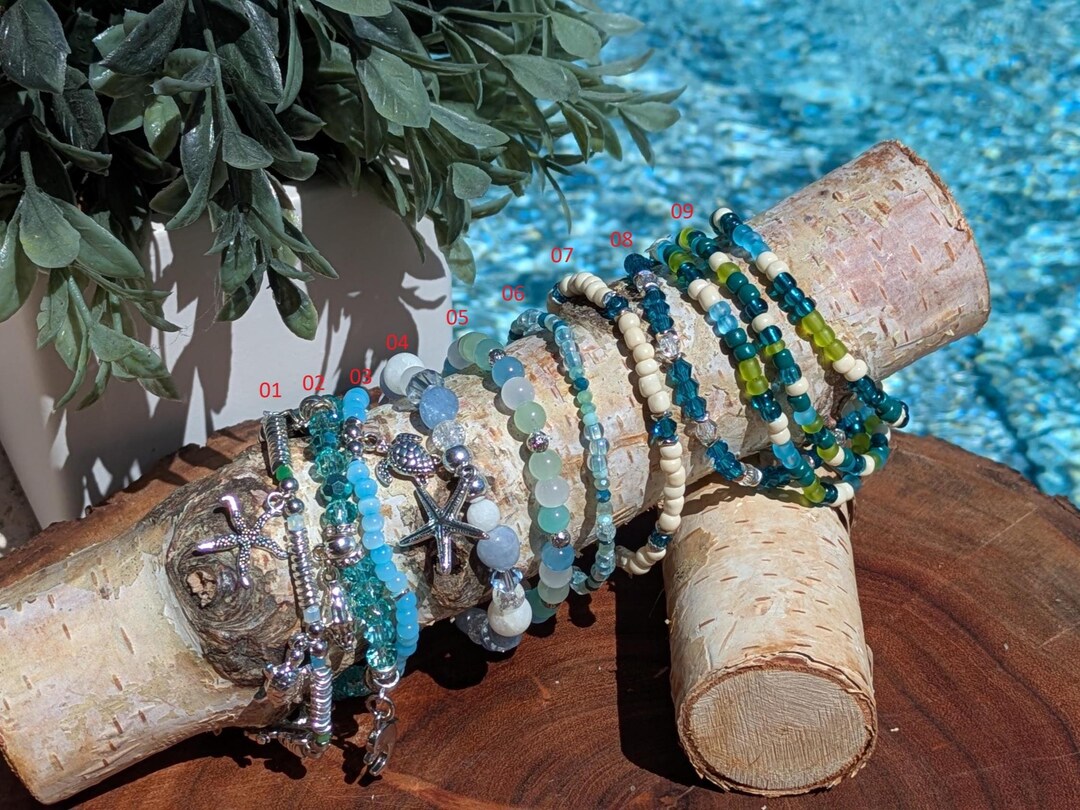 Beach Bracelets – Ocean Charm & Beaded Styles – Handmade Coastal ...