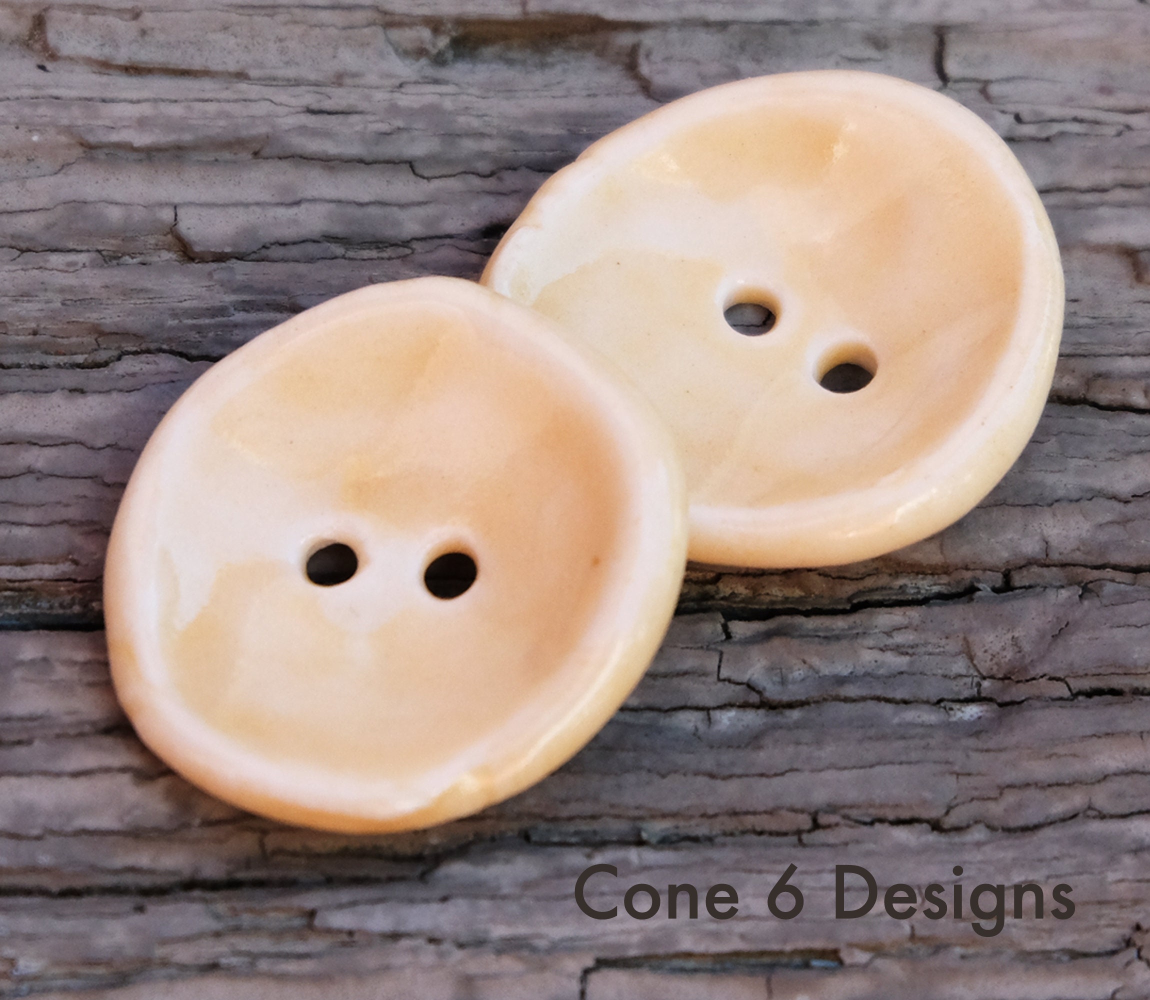 Ceramic Buttons Handmade Card of 3available in a Variety of Colors and ...