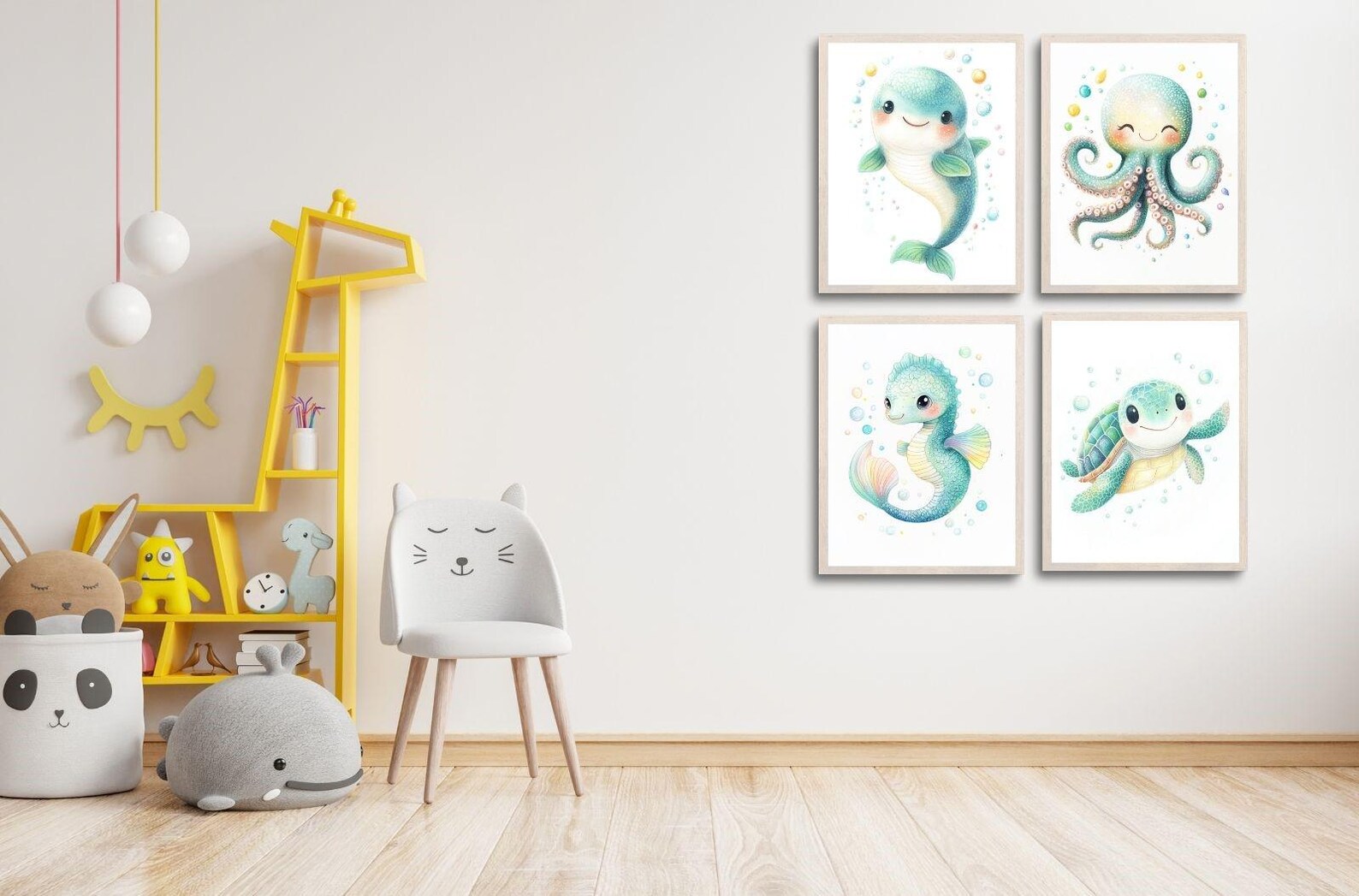 Sea Animals Wall Art, Nursery Decor, Under the Sea, Ocean, Nautical ...