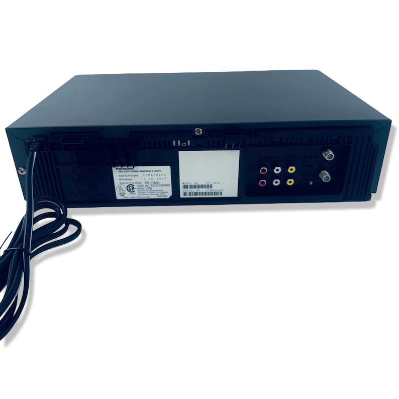 PANASONIC Vcr Vhs Player W/remote Control & AV Cord Pv-7450 *tested-led ...