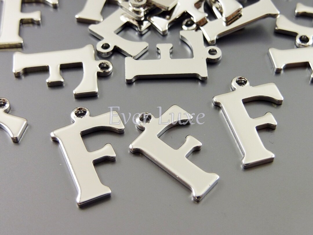 4 Letter F Charms for Personalized Jewelry Silver Jewelry Name Charms ...