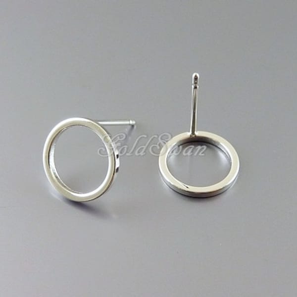Open Circle Studs - Etsy