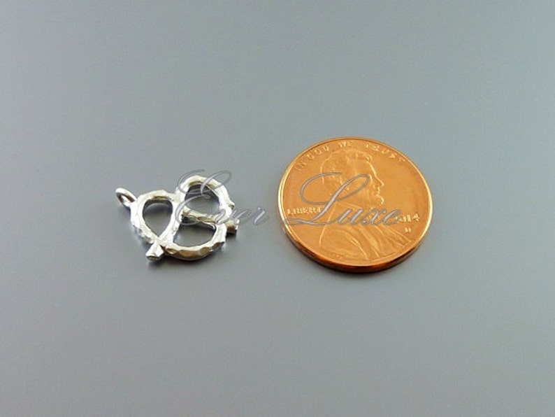 2 Pretzel Heart Charms Modern Jewelry Designs Supplies for - Etsy