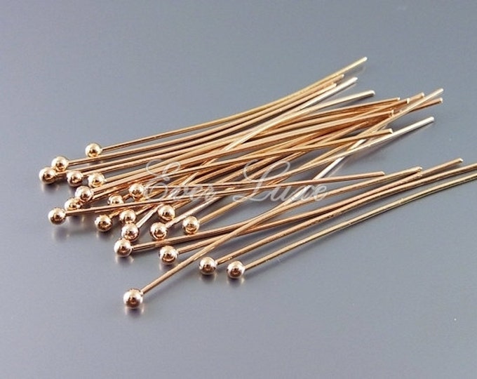 30 Pieces of Shiny Rose Gold Jewelry Pins, Ball Pins / Head Pins, Pins ...