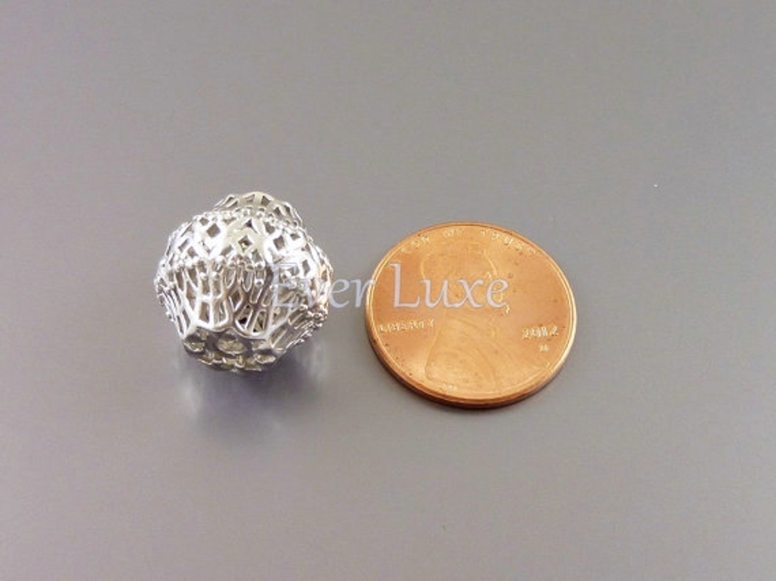 2 Large Round Barrel Beads Filigree Ball Lace Beads Beads - Etsy