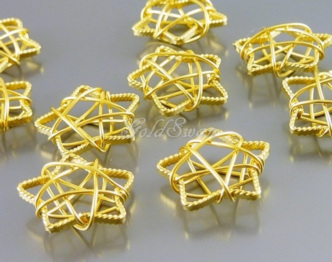 4 Pcs Wire Wrapped Star Pendants, Star Shaped Wire Work, Wire Art, Star ...