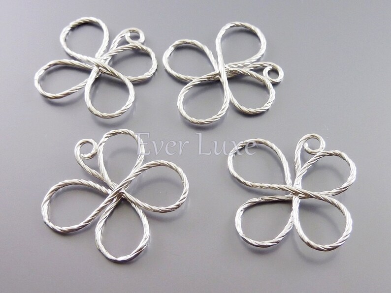 2 Handmade Wire Butterfly Pendants, Matte Silver Findings, Jewelry ...