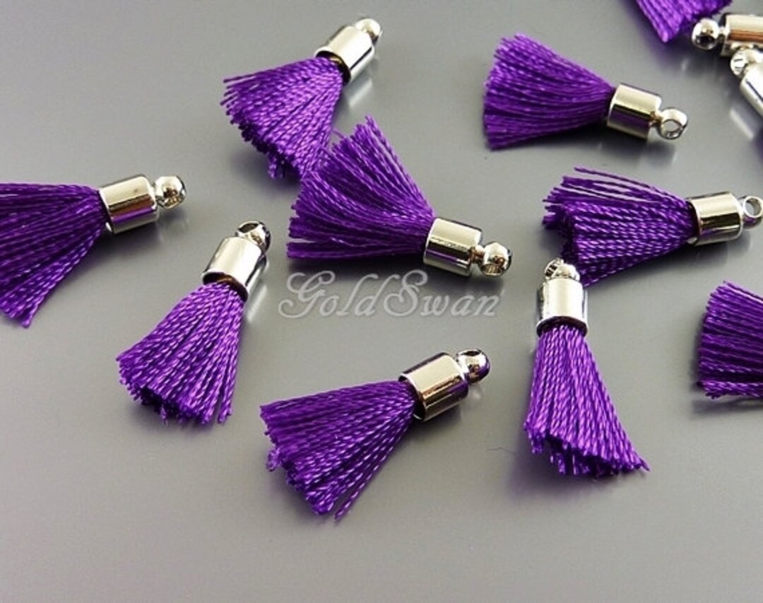 4 Deep Purple Color Small 18mm Tassels Purple Tassels - Etsy