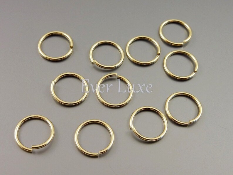 10 Grams Shiny Gold 9mm Large Jump Rings Extra Large Strong - Etsy