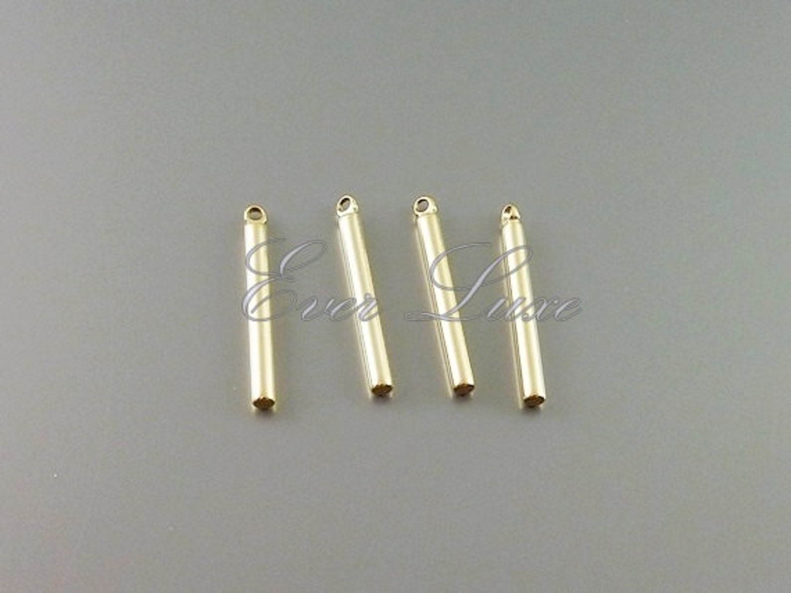4 Short Stick Charms Supplies for Bar Necklace Gold Bar - Etsy