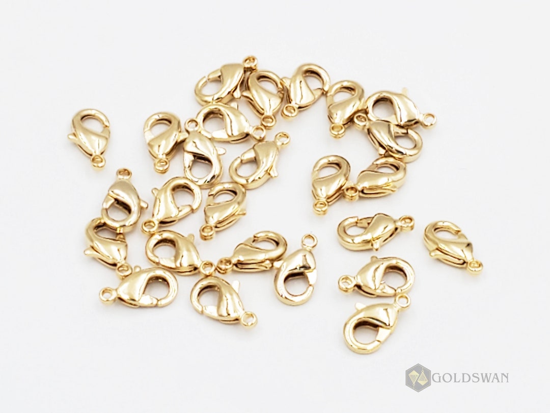 10 Pcs Best Selling Item / Small 18k Gold Lobster Claw Brass Clasps ...