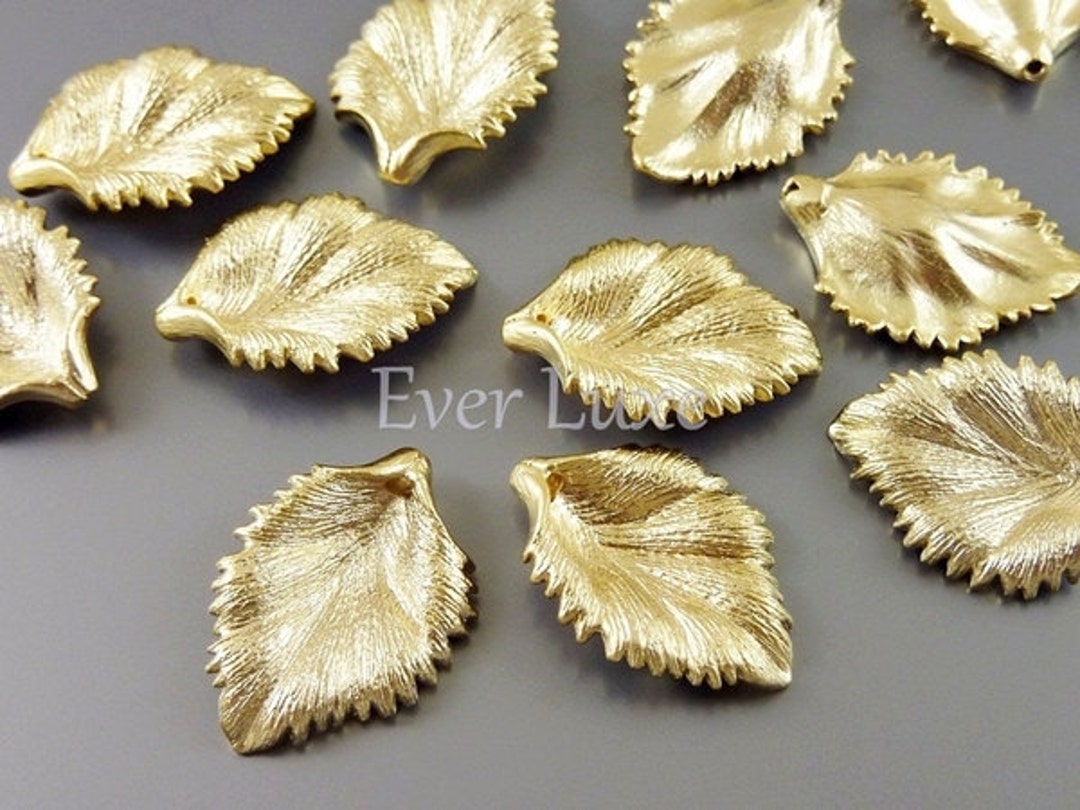 4 Leaf Bead Caps for Jewelry Making / Realistic Leaf Caps for Beads ...