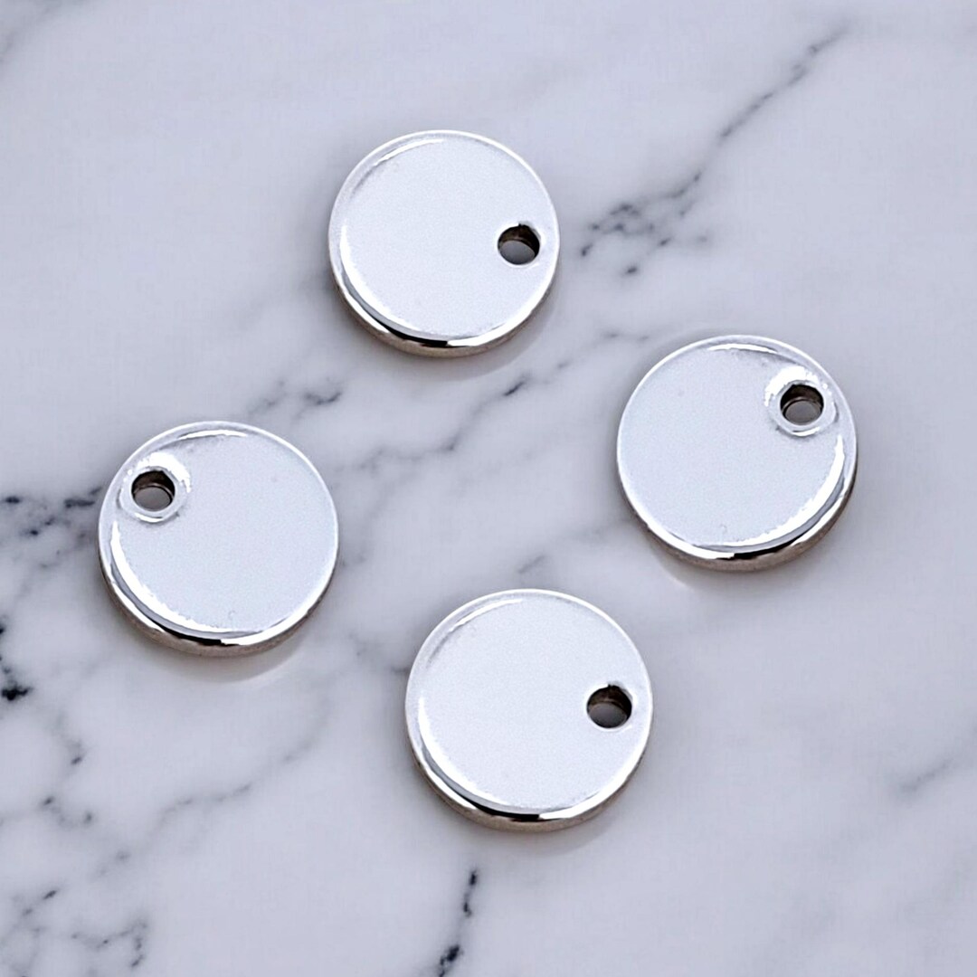 Shiny Silver Circle Discs: 8mm Stamping Blanks (8pcs) - Etsy