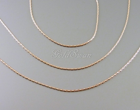 1 Meter Rose Gold Snake Thin Brass Chain Layering Chain Rose | Etsy