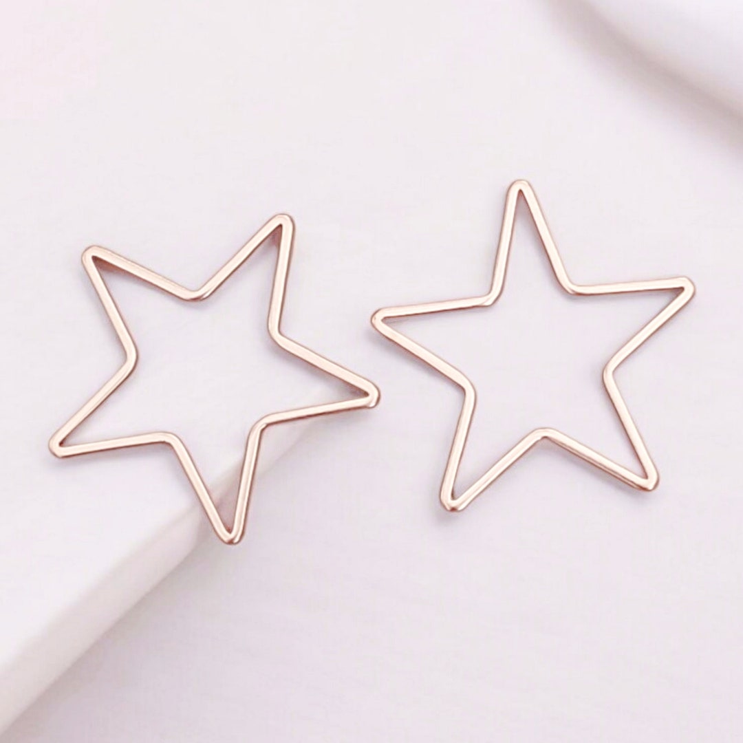 Matt Rose Gold Stern Anhänger: Messing Schmuck Zubehör (30 mm) - Etsy.de