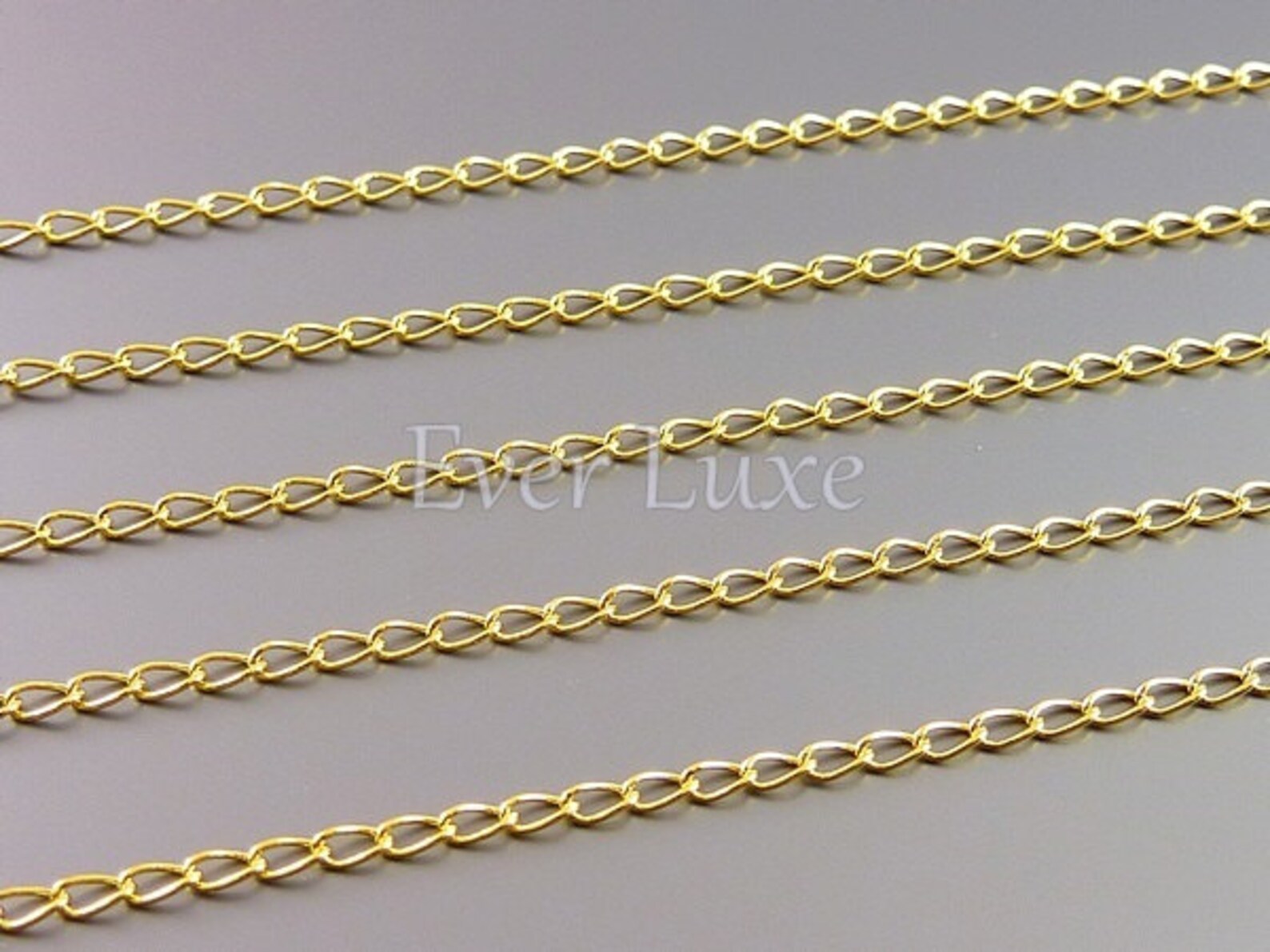 1 Meter Delicate 16k Gold Plated Brass Curb Chains Designer - Etsy