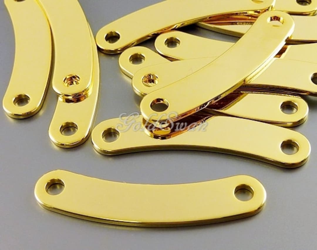 4 Pcs Curved Bar With Rounded Corners, Shiny Gold Black Bars for ...